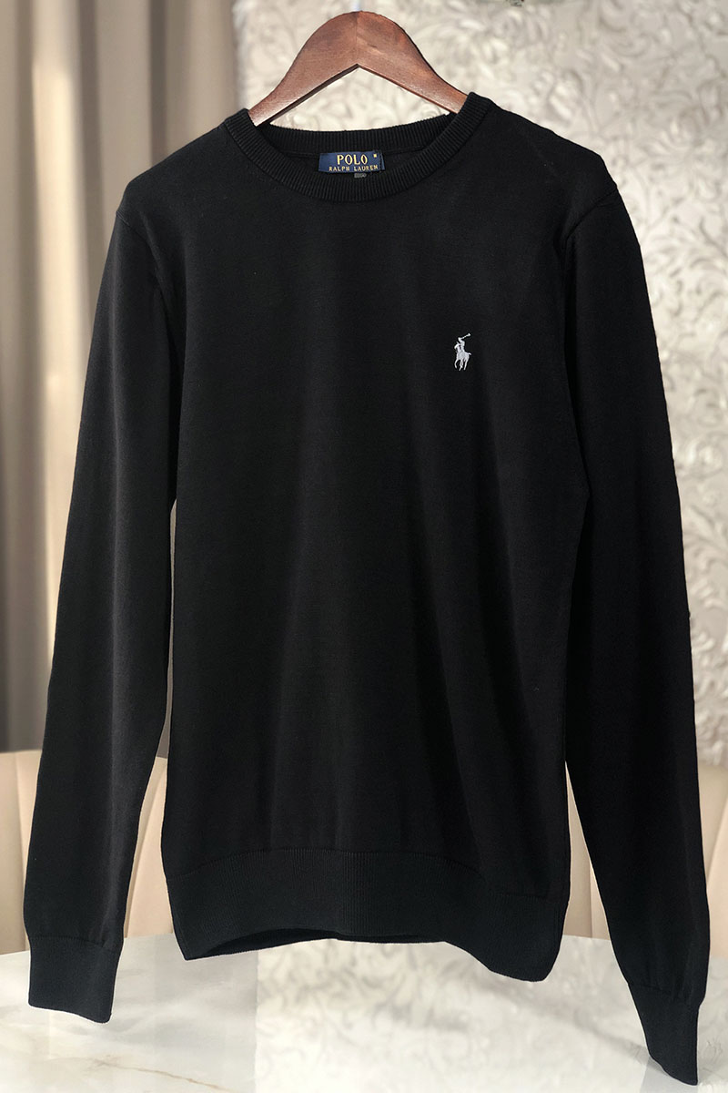 Polo Ralph Lauren Мужской чёрный джемпер logo-embroidered