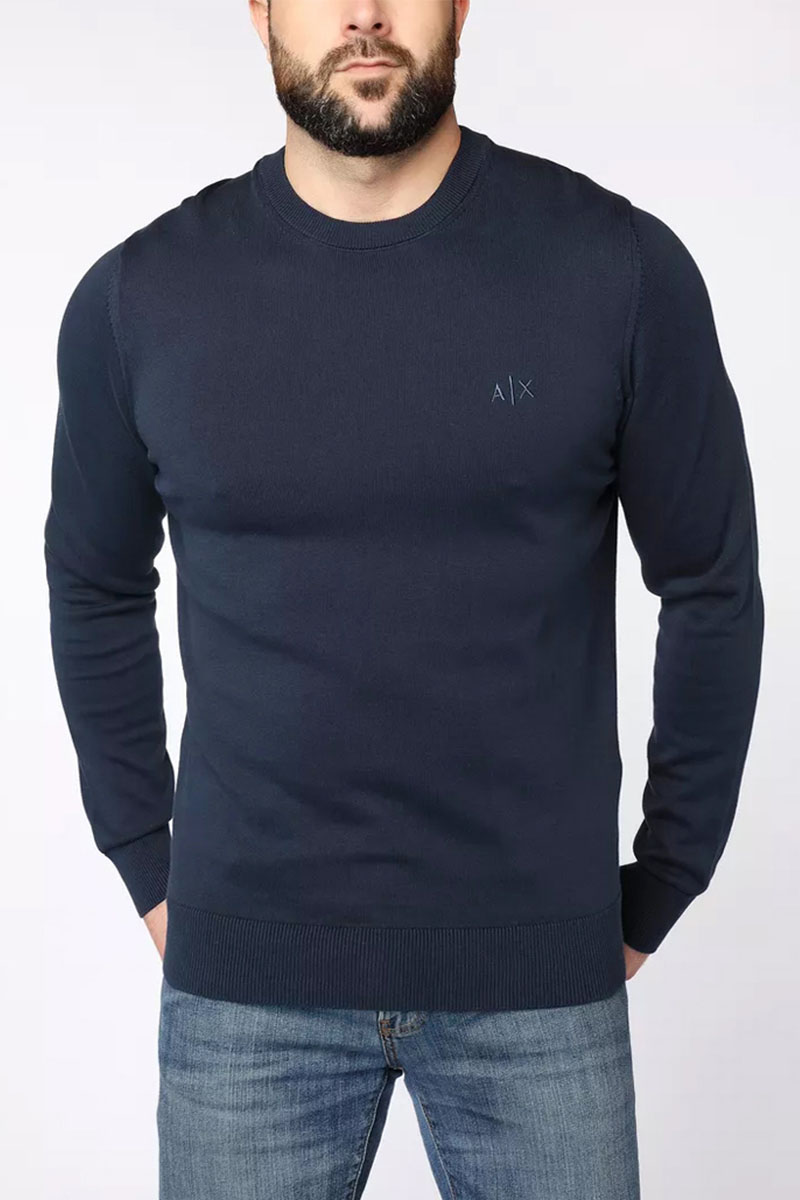 Emporio Armani EA7 Мужская тёмно-синяя кофта