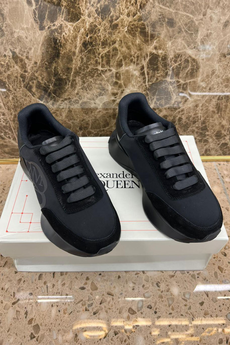 Alexander McQueen Мужские чёрные кроссовки