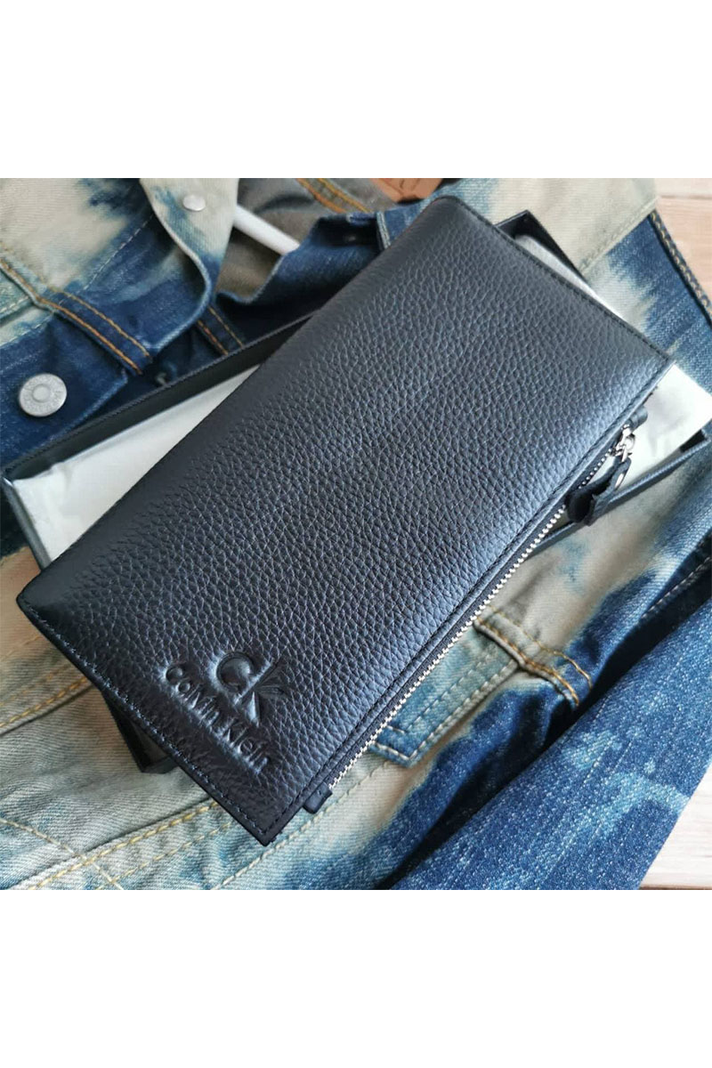 Calvin Klein Кожаное брендовое портмоне 18x9 см